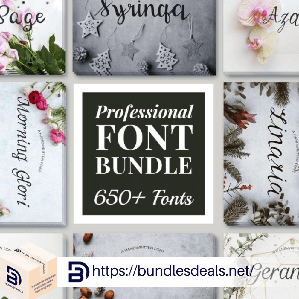650+ Professional Font Bundle | by Bundles Deals | Medium