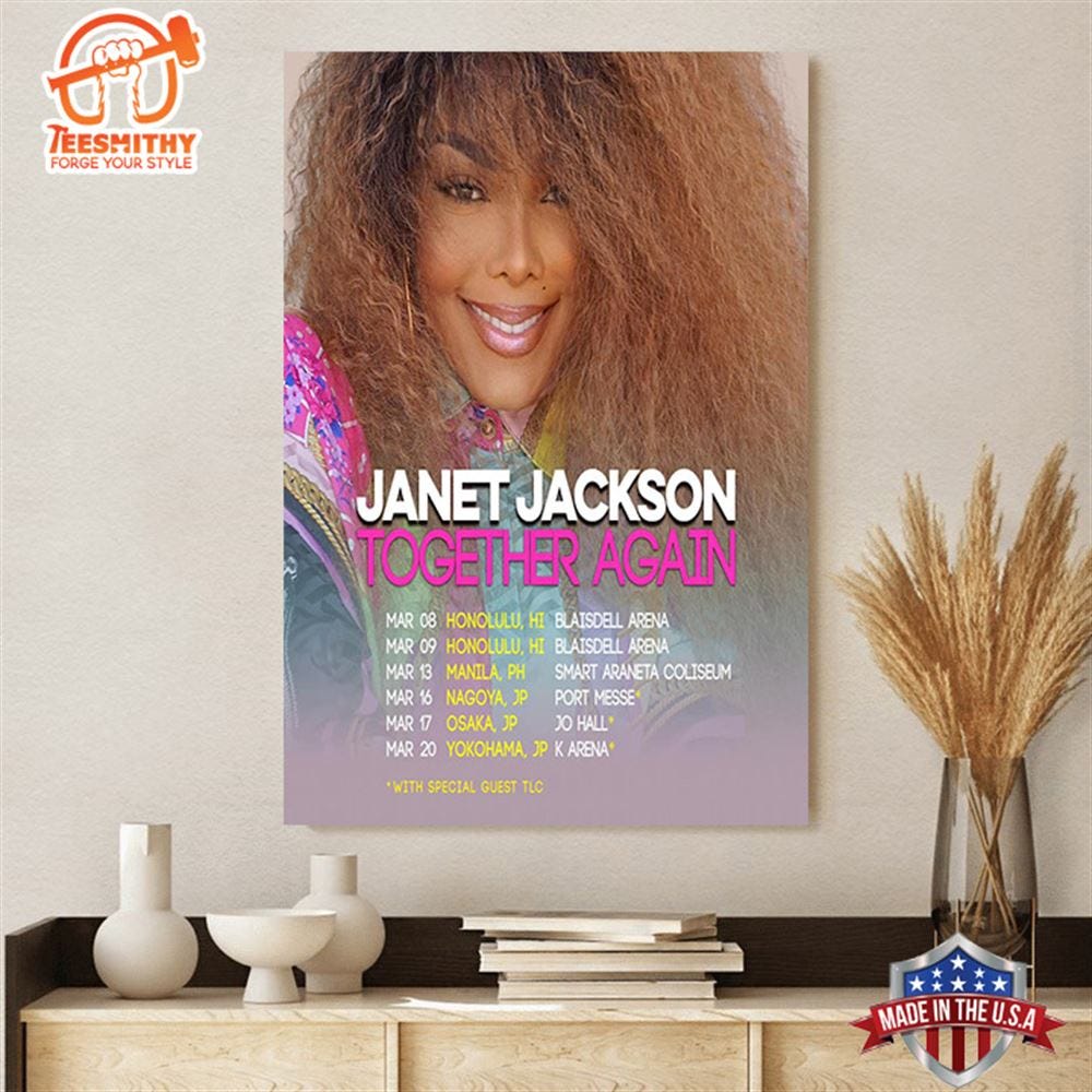 Janet Jackson Adds 2024 Dates To The Together Again Tour Unisex Poster ...
