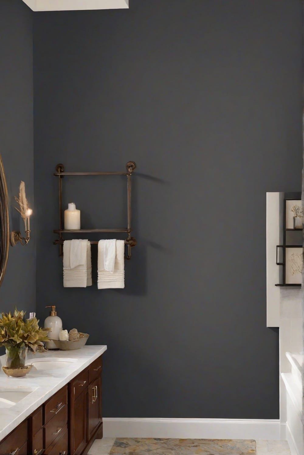 Bathroom Walls: Iron Ore SW 7069–2024 Wall Paint Guide As part of my ...