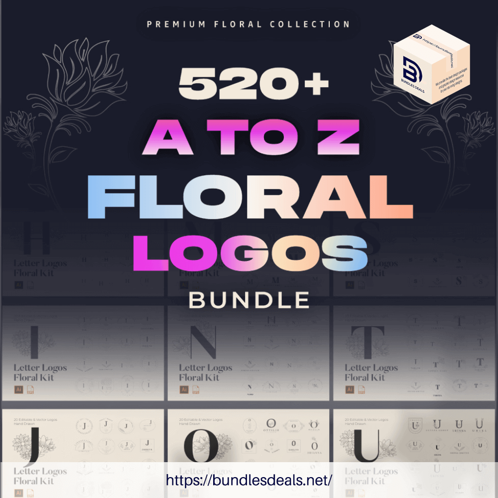 520 A to Z Floral Logos Bundle | by Bundles Deals | Jan, 2024 | Medium