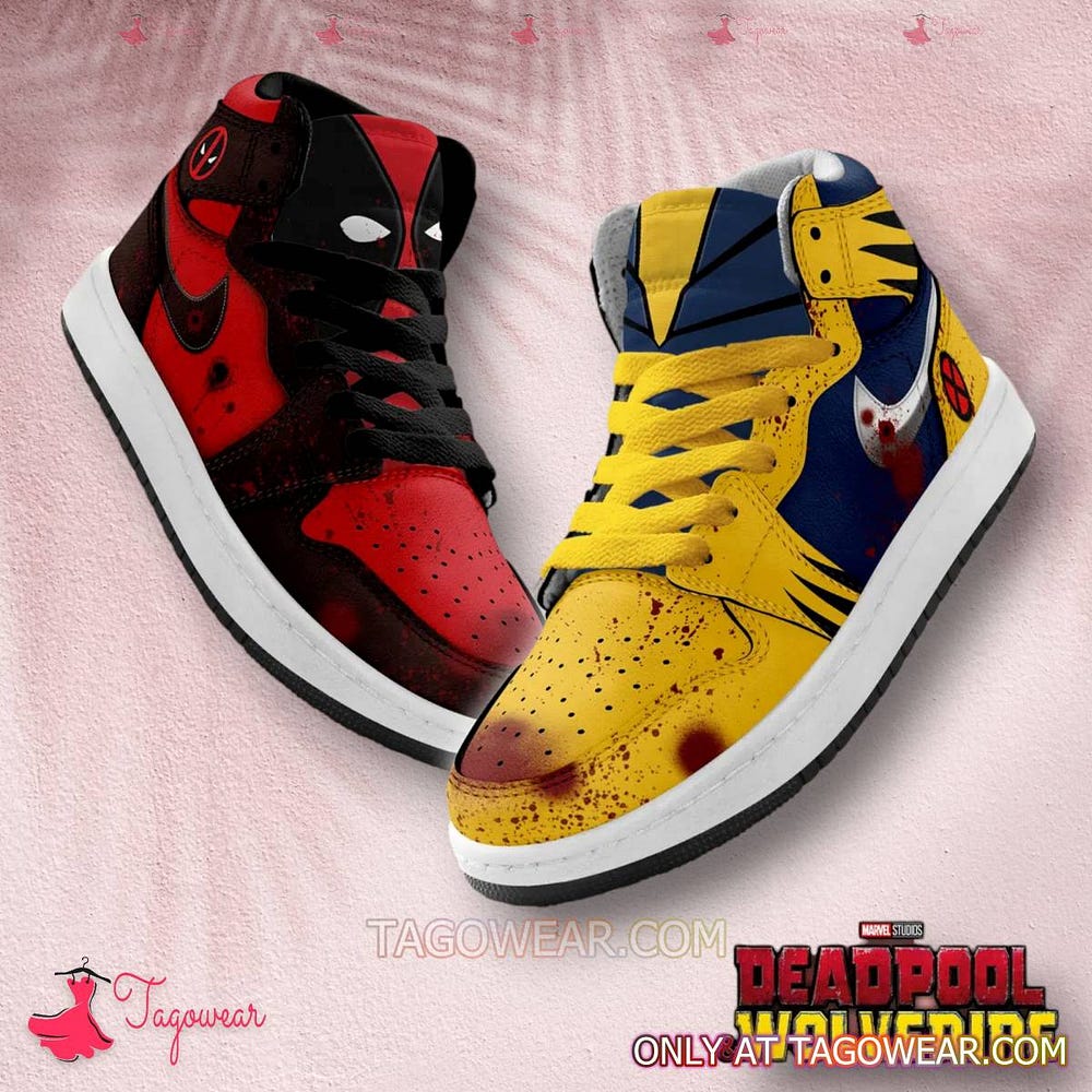 Embrace the Bloodshed: Deadpool and Wolverine Air Jordan High Tops | by ...