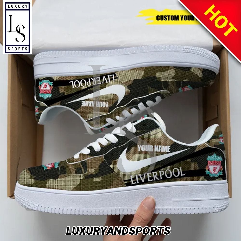 Custom Name Liverpool Camo Air Force 1 Sneaker | by LuxuryAndSports ...