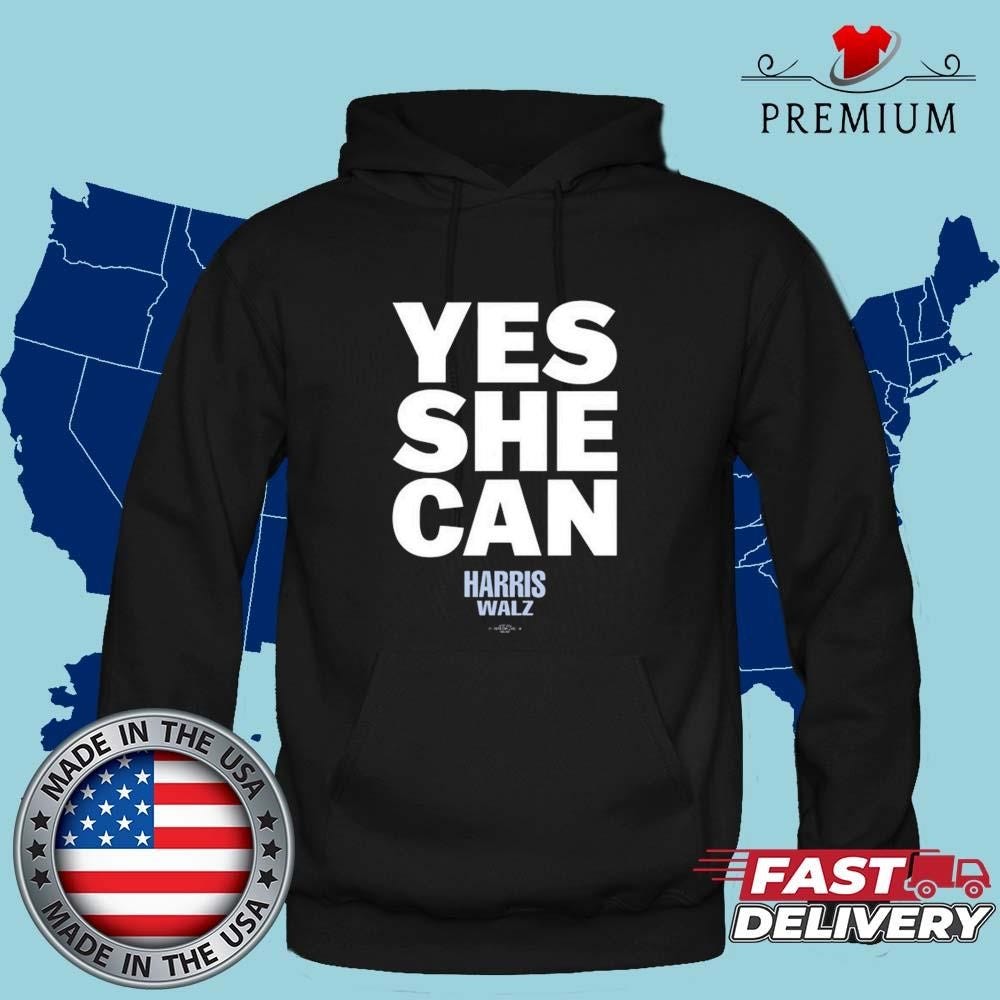 Official Kamala Harris Store Yes She Can Harris Walz T-shirt | by ...