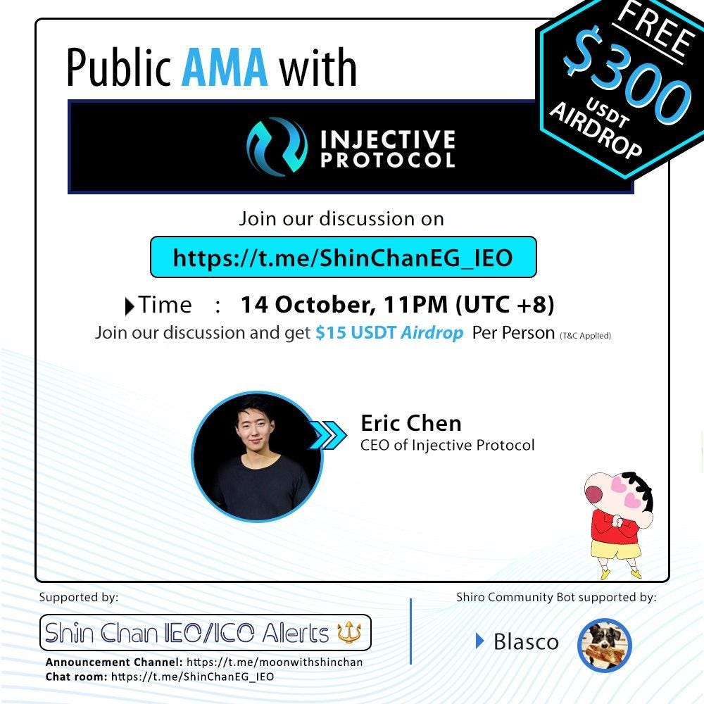Injective Protocol AMA at Shin Chan ICO/IEO community recap summary ...