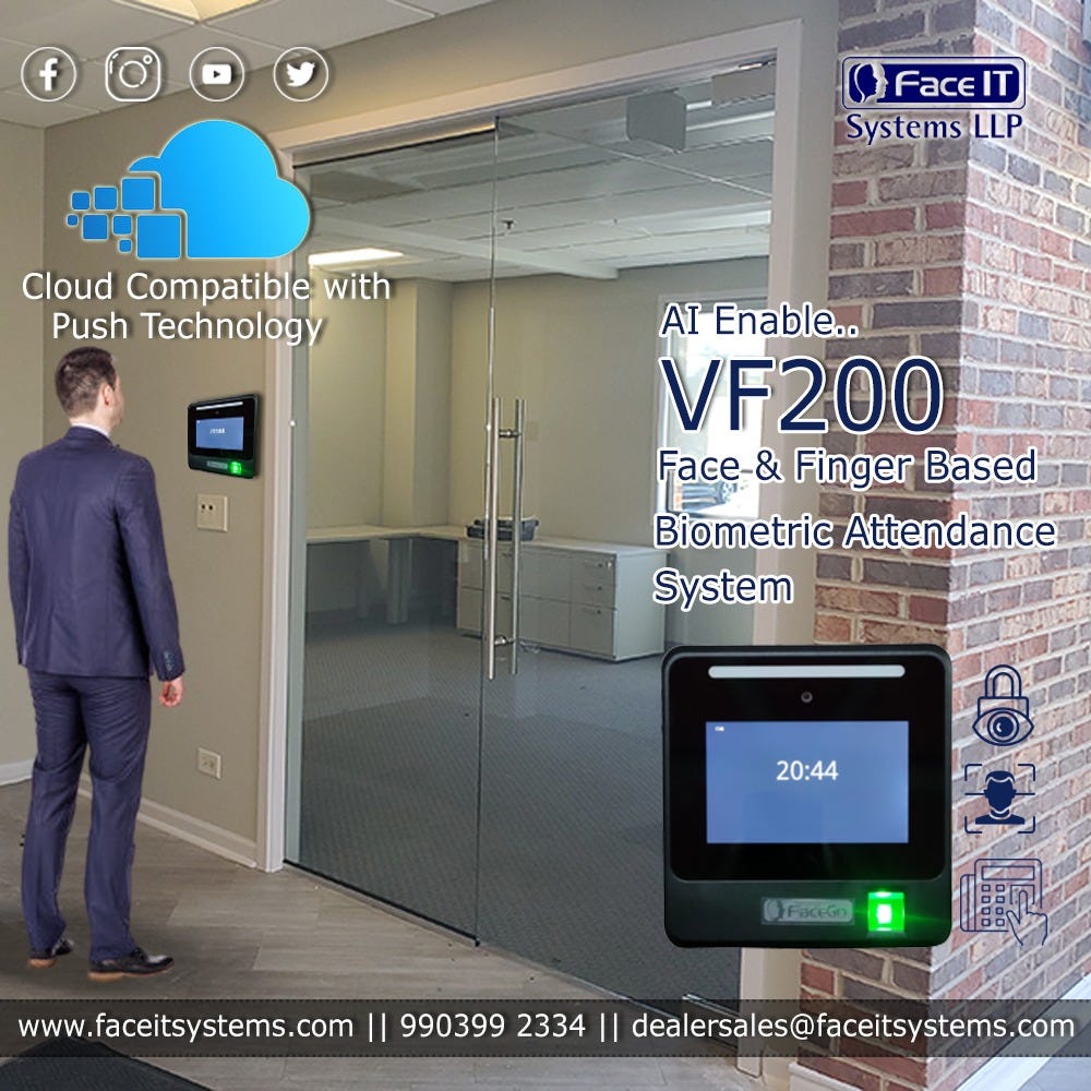 VF200 ai enable, facial recognition and fingerprint based biometric ...