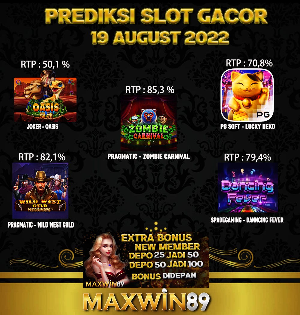 Prediksi Slot Gacor 19 Agustus 2022 Maxwin89 - Maxwin89 Official - Medium