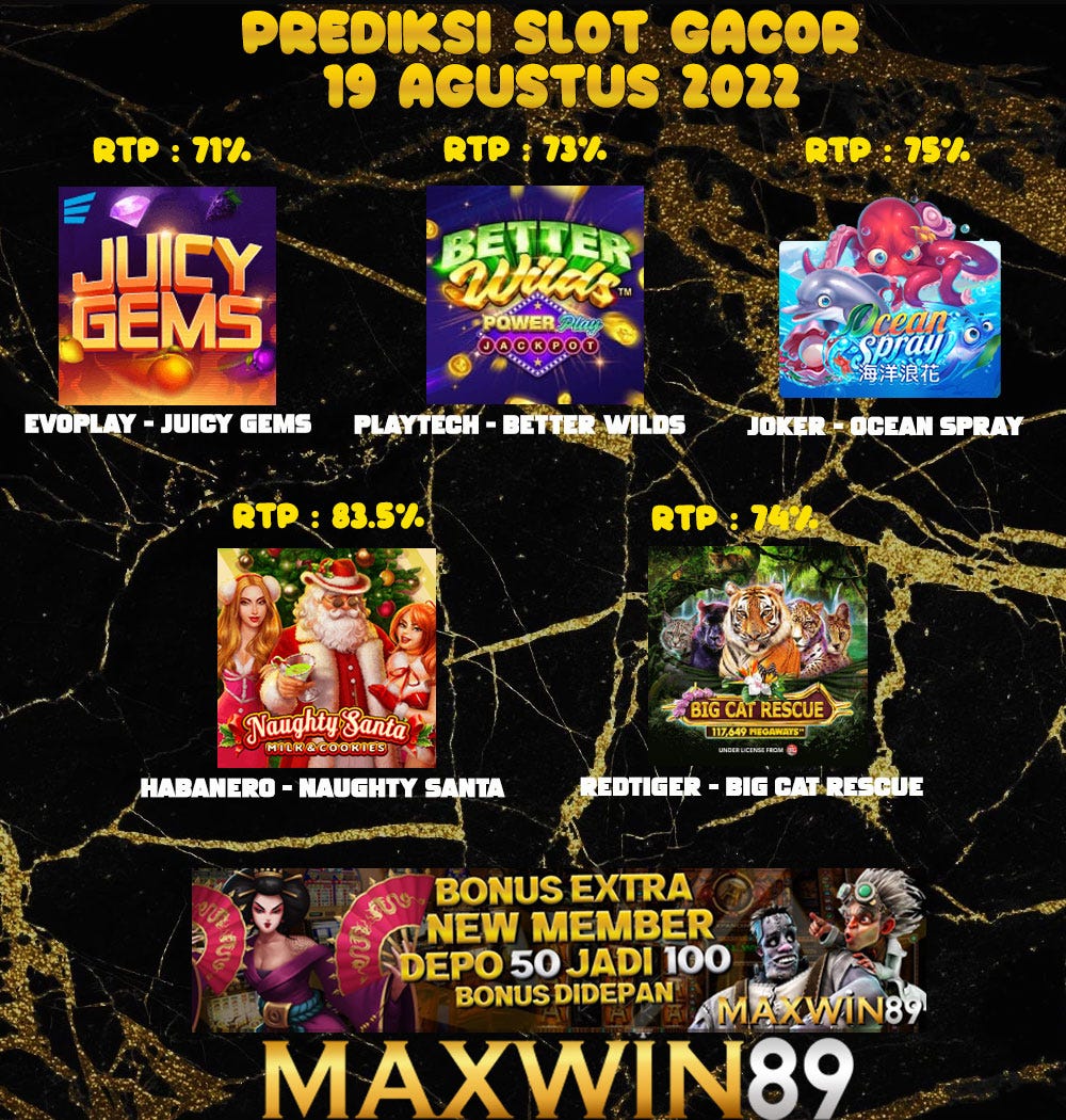 Prediksi SLot Gacor 19 Agustus 2022 MAXWIN89 - pica 88 - Medium