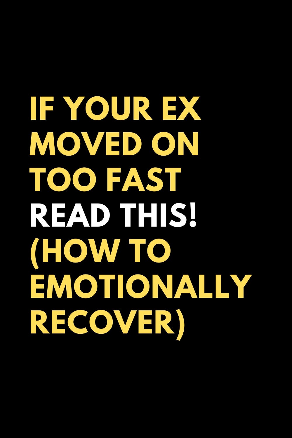 If Your Ex Moved On Too Fast Read This! | She Speaks Business