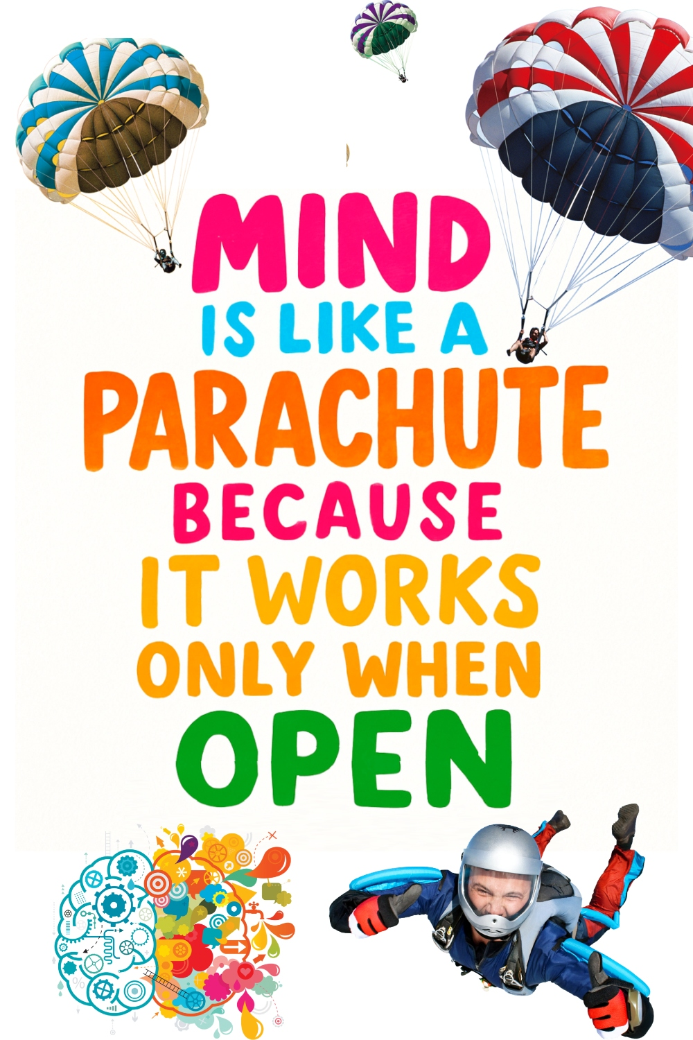 Our Mind is Like a Parachute, Because It Works Only When Open | by ...