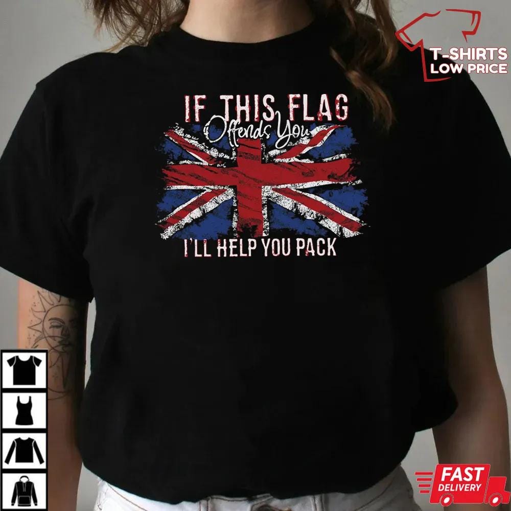 If This Flag Offends You Union Jack Britain Shirt | by Muredac Borror ...