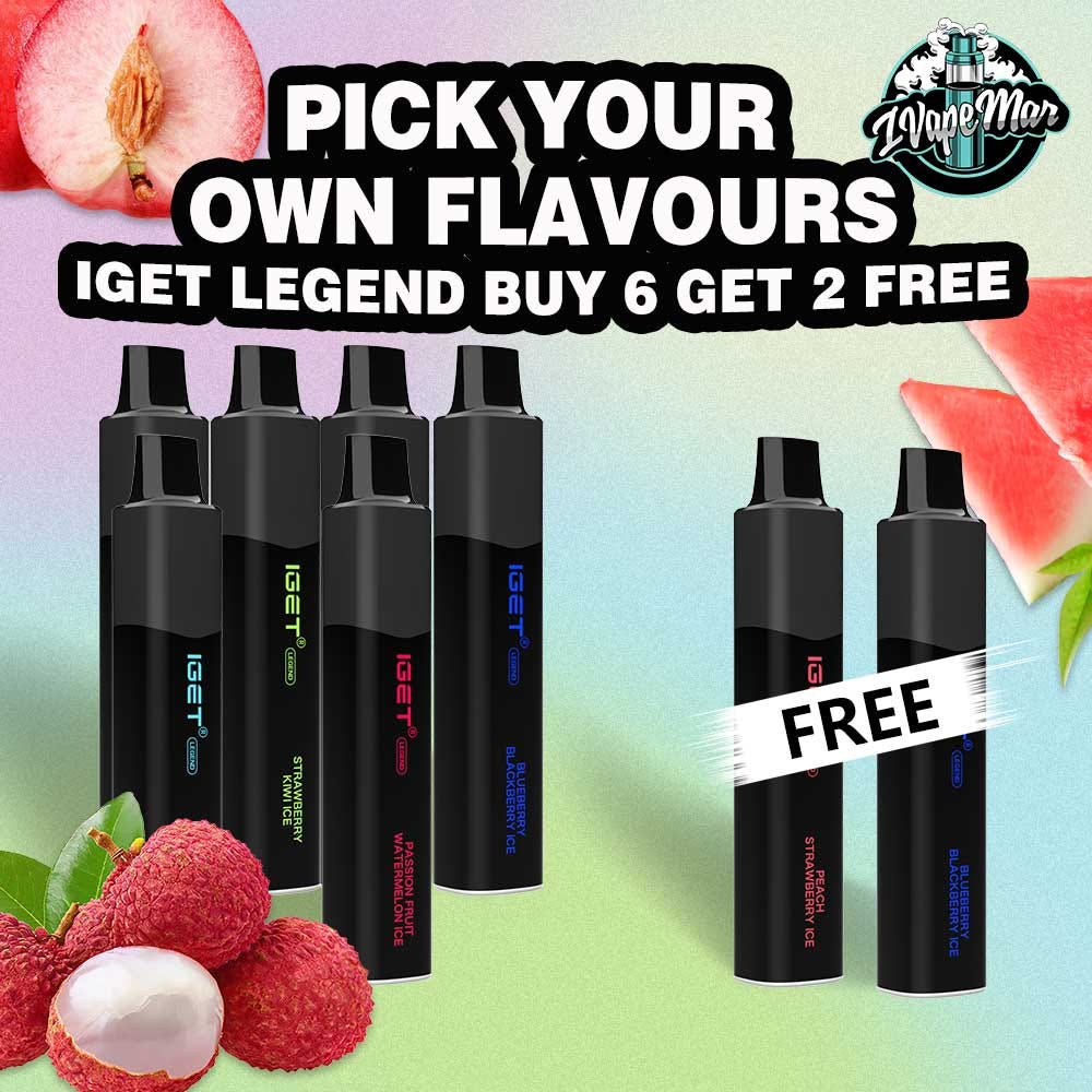IGET LEGEND BUY 6 GET 2 FREE (PICK YOUR OWN FLAVOURS) - Ivapeman - Medium
