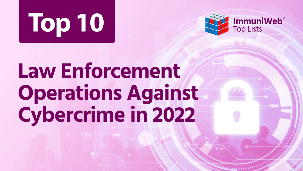 Top 10 Law Enforcement Operations Against Cyber Crime In 2022 By Top 10 Law Enforcement Operations Against Cyber Crime In 2022 By