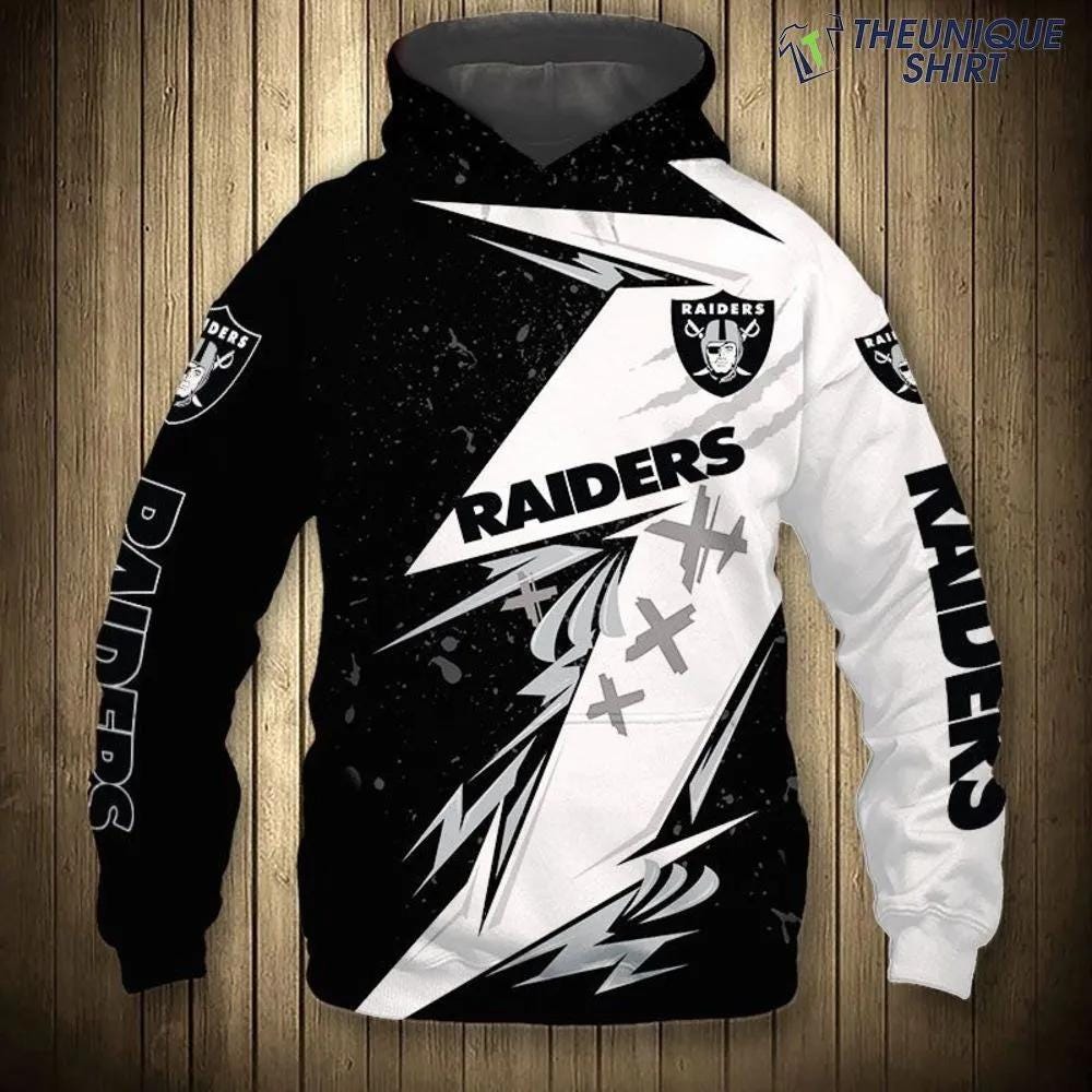Las Vegas Raiders NFL 3D Hoodie Thunder Graphic Gift For Men Women | by ...
