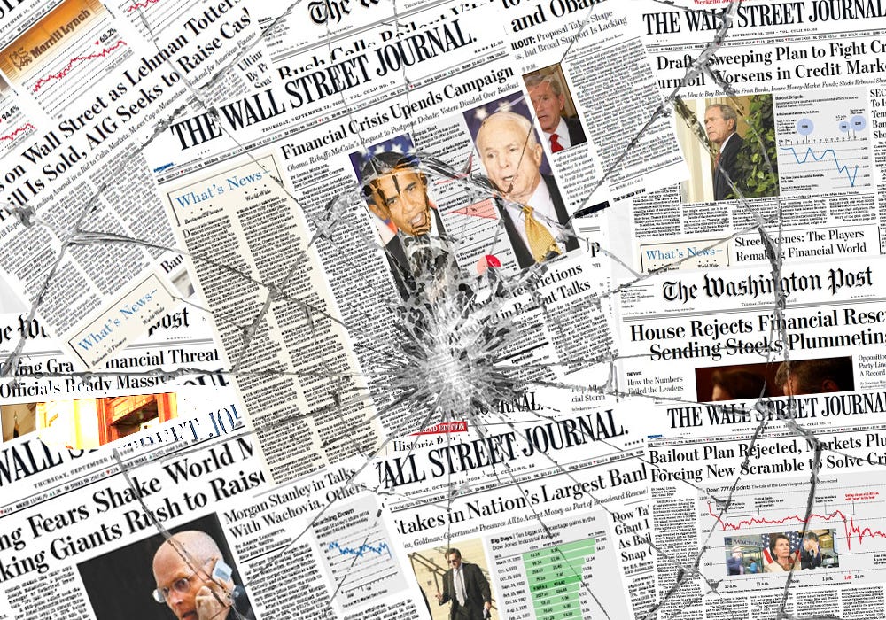 Stock Market Crash 2008 Newspaper