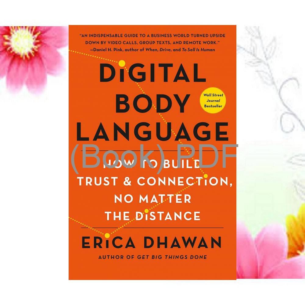 PDF [READ EBOOK] Digital Body Language: How to Build Trust and ...