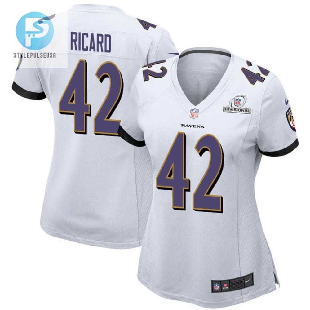 Patrick Ricard 42 Baltimore Ravens 2024 Divisional Patch Game Women ...