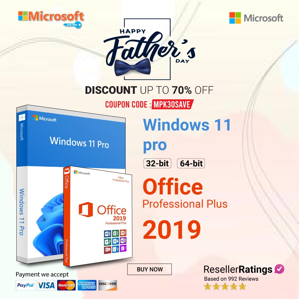 🎉 Celebrate Father’s Day with MicrosoftProKey: Enjoy Up to 70% OFF! 🎉 ...