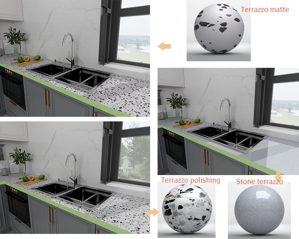 Kitchen model render details - Yuany - Medium