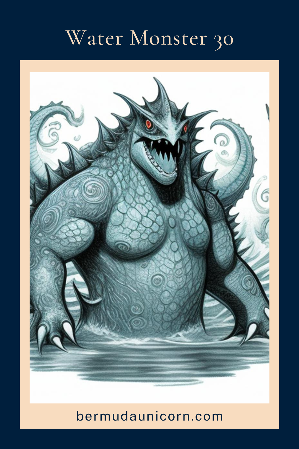 Water Monster Confront the mythical allure of Water Monster 30, an NFT ...