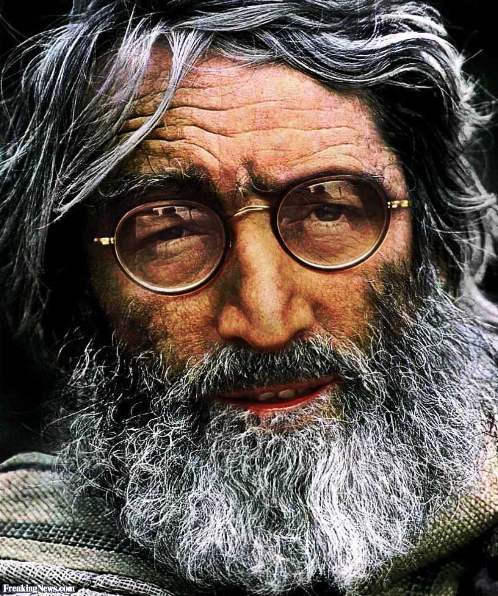 John Lennon Half Beard