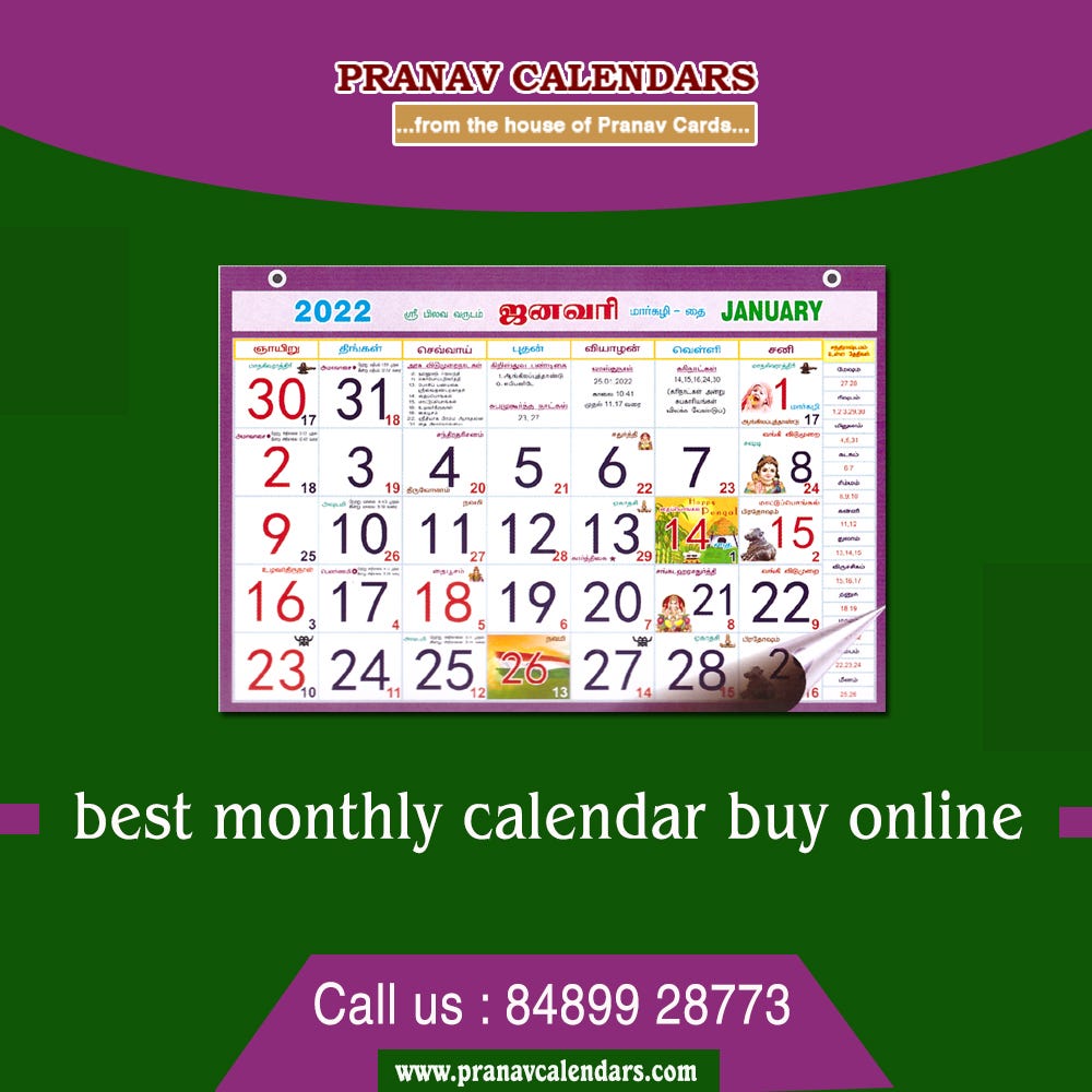 Start your New year buying the best Calendar | by Soundharyalakshmi ...