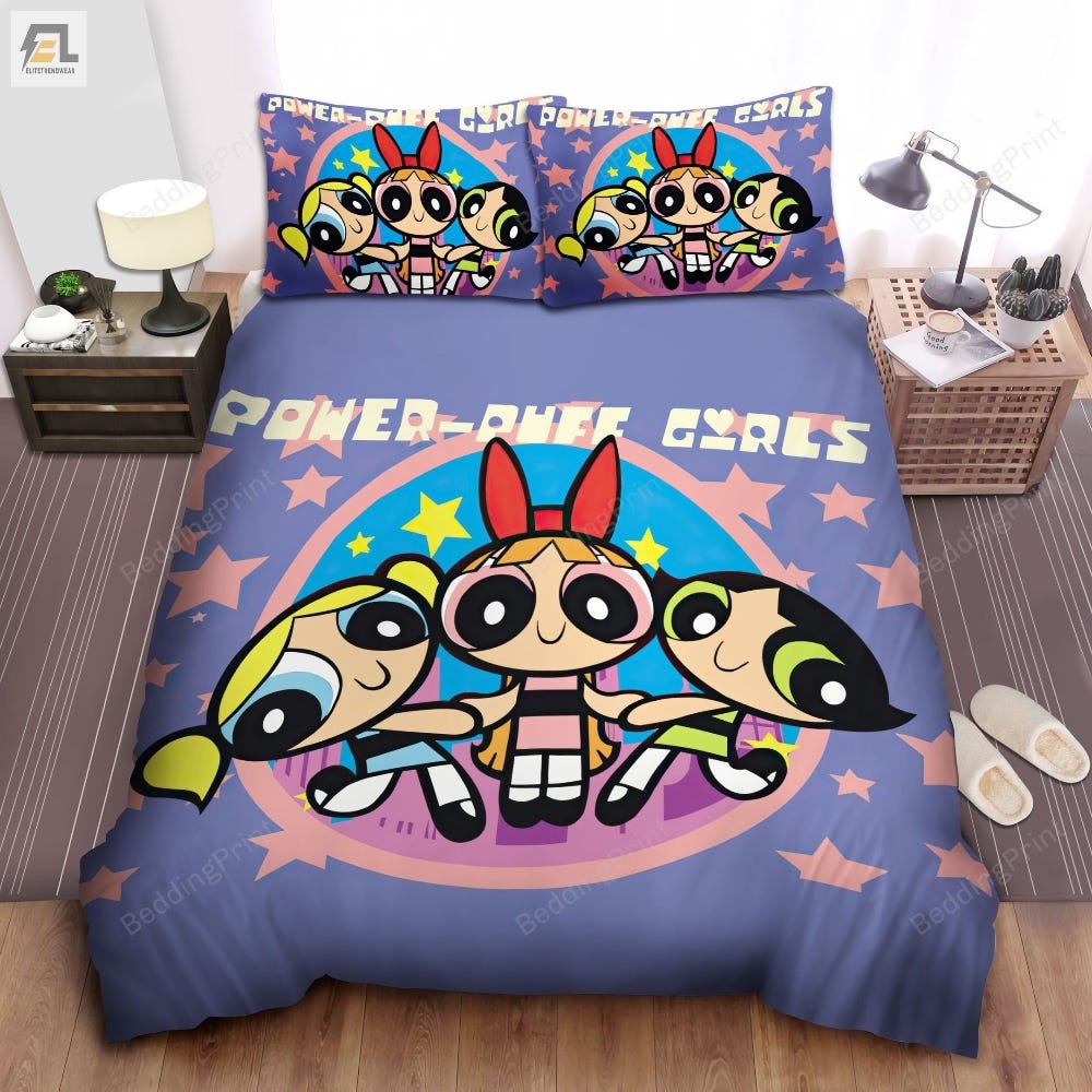 The Powerpuff Girls Stars Bed Sheets Duvet Cover Bedding Sets | by ...