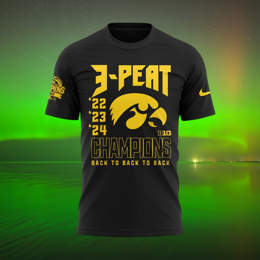 NEW Caitlin Clark Iowa Hawkeye 3 Peat Basketball Champions Shirt ...