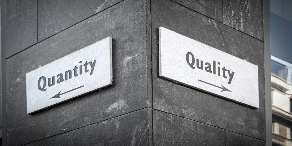 QUANTITY VS. QUALITY — WHICH IS BETTER IN B2B SALES? — C-Level Partners ...