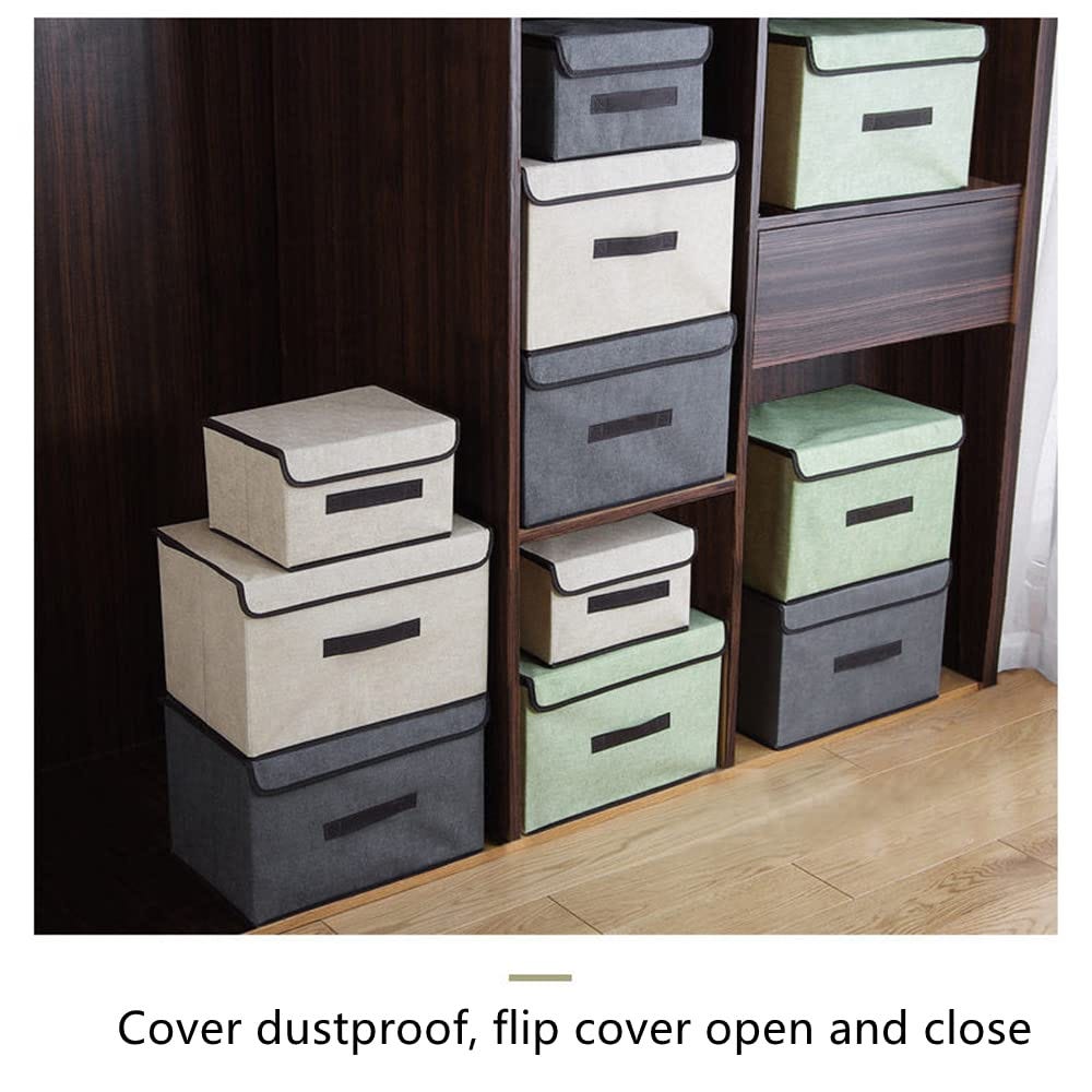 Eastern Eagle Foldable Cube Storage Basket Organizer Box with Lid and ...