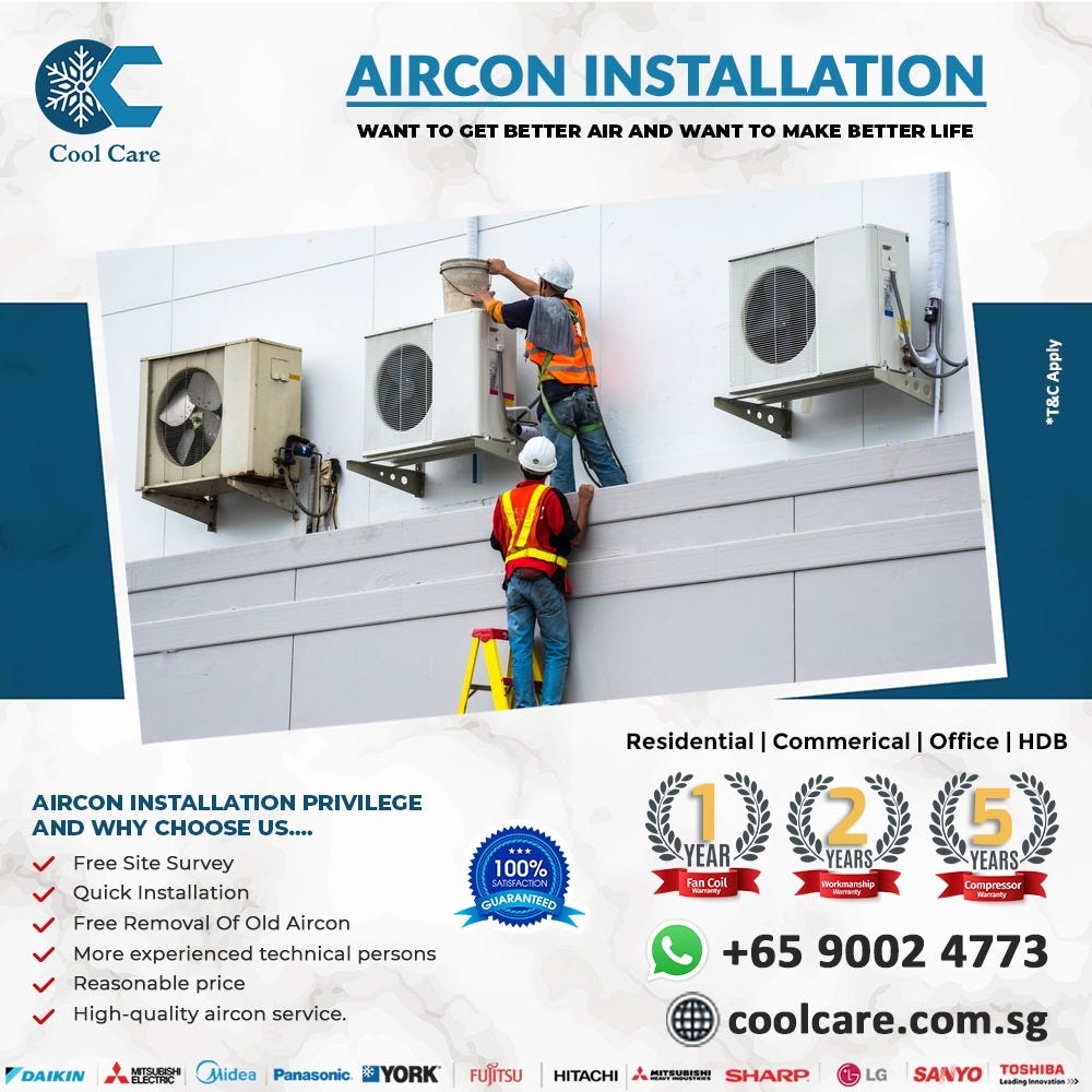 AIRCON INSTALLATION - Cool care aircon - Medium