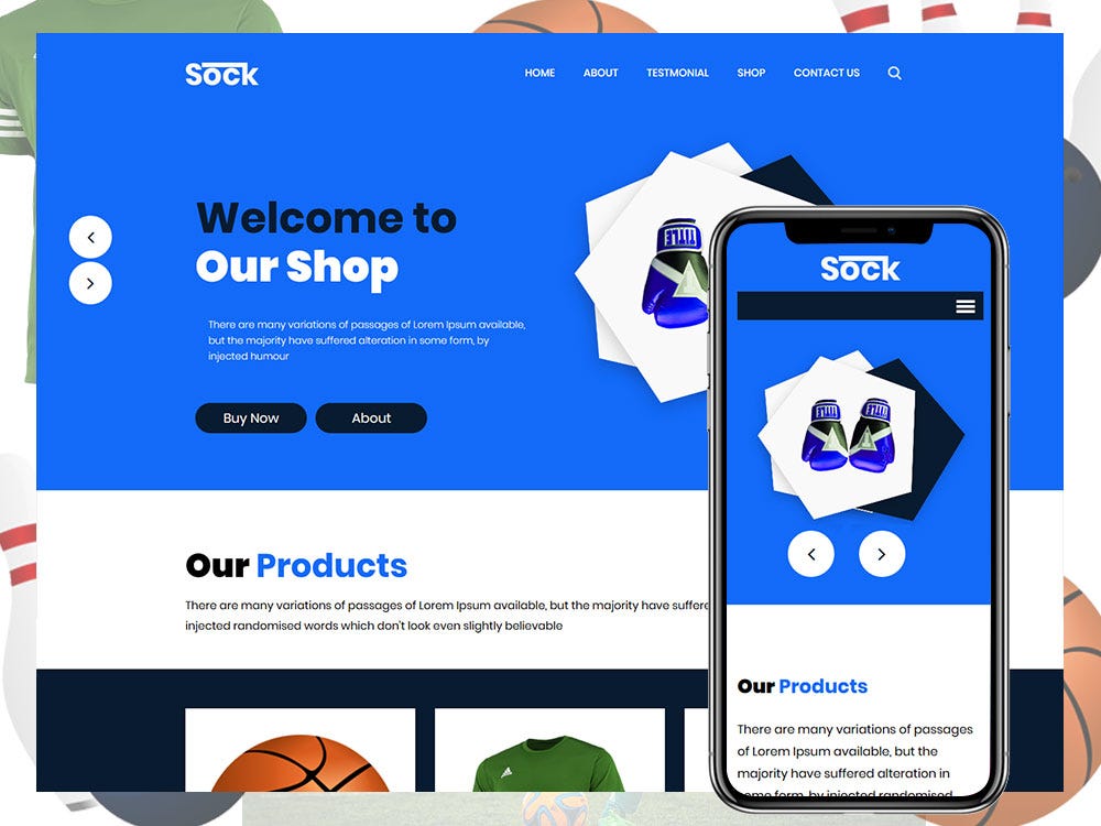 Sock — Sports Shop Html Template. Sock — Sports Shop Html Template is a ...