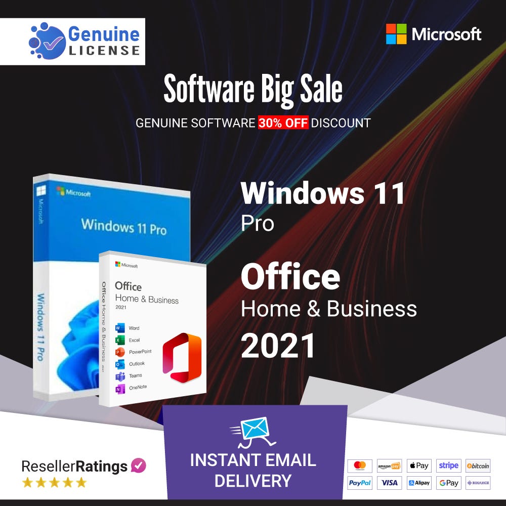 Software Big Sales! Buy Microsoft Windows 11 Pro and Office 2021 Pro ...