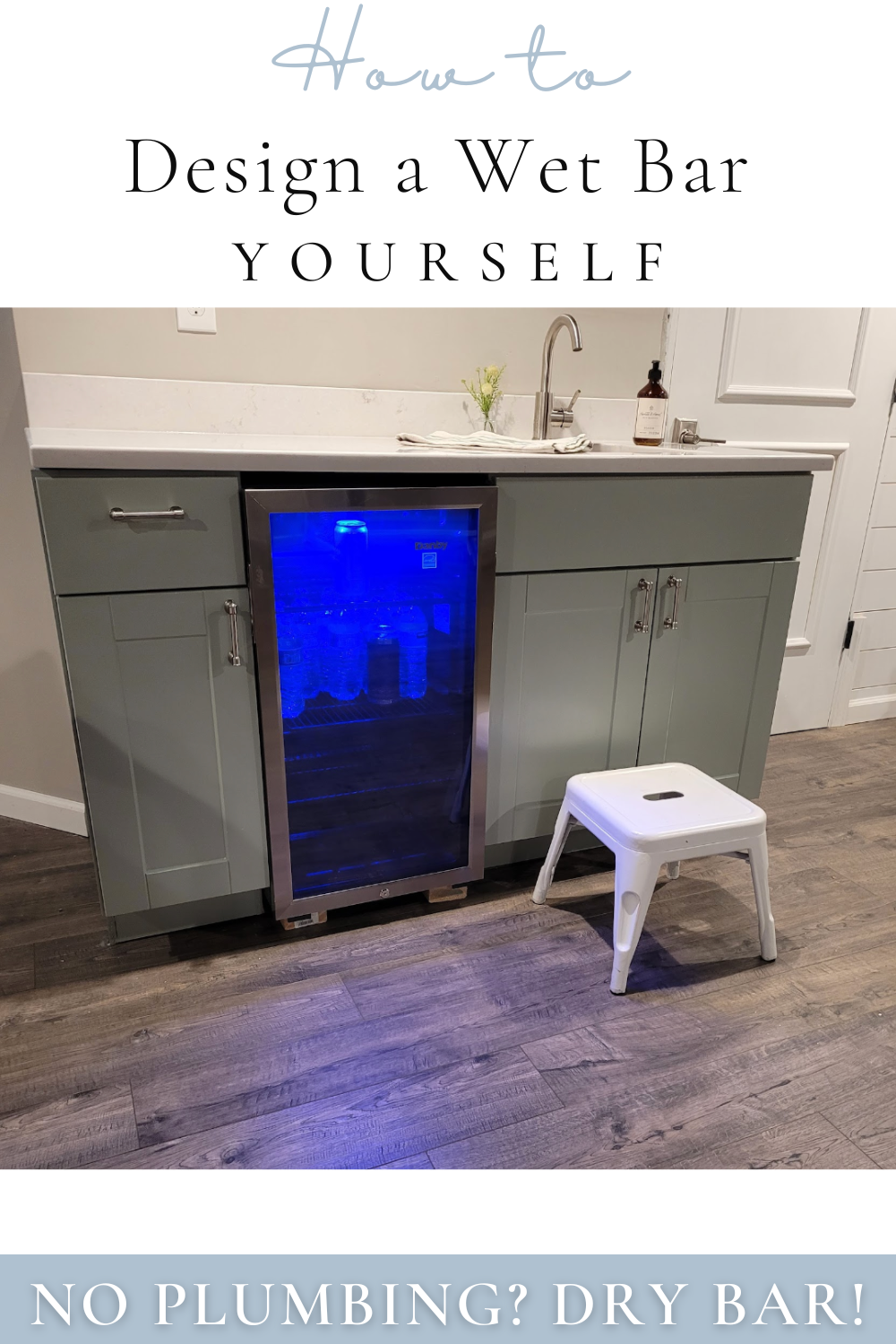 How To Design A Wet Bar Yourself. We moved our washer and dryer out of ...