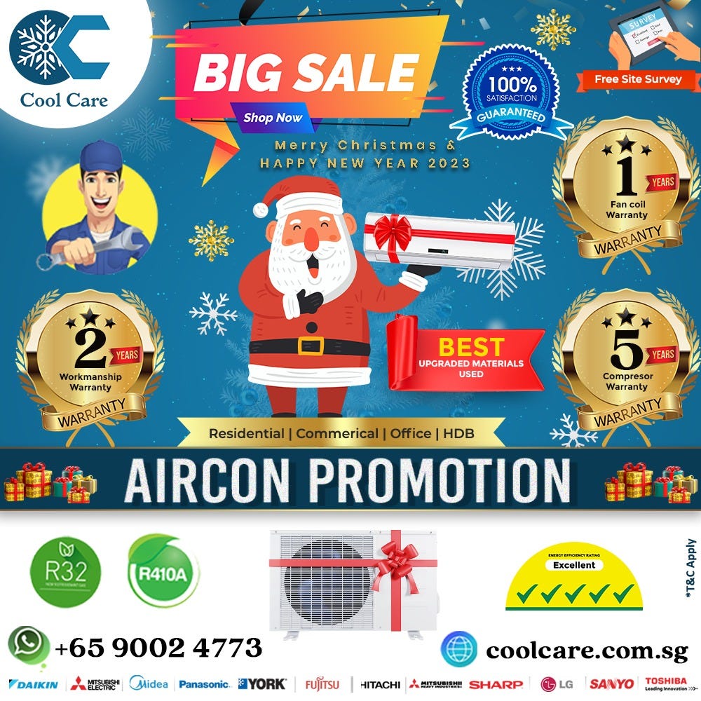 Aircon Promotion Singapore - Cool care aircon - Medium