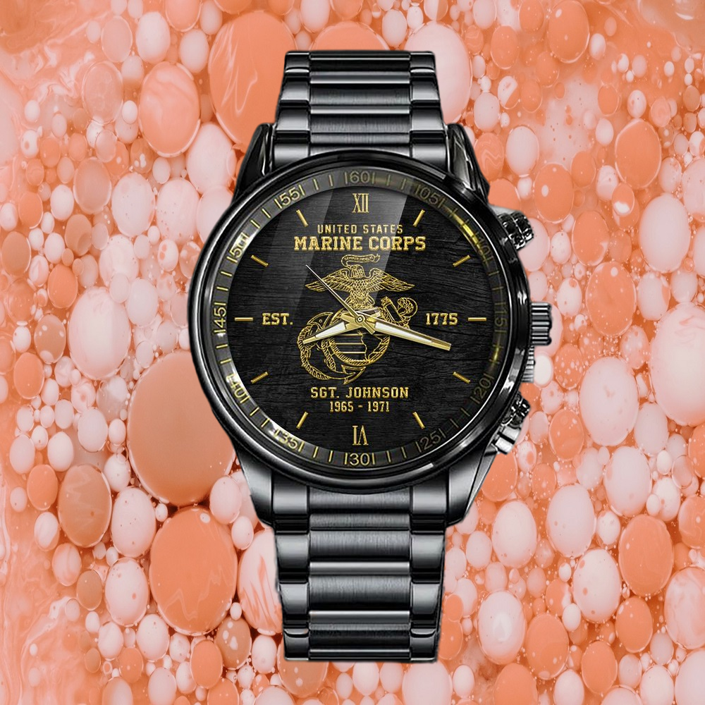 NEW US Marine Corps CUSTOM Stainless Steel Watch | by Astarstyle Store ...