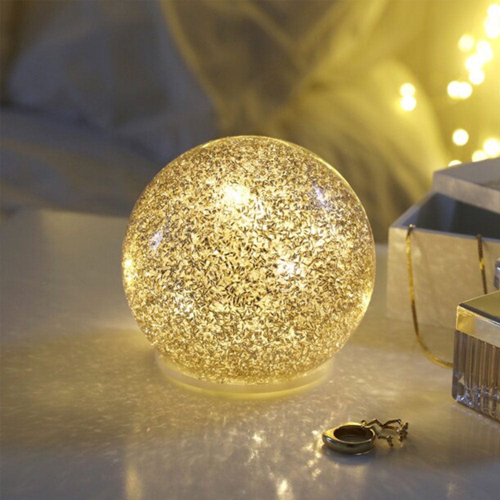 Star Kingdom Medium LED Gold Glitter Light Globe - Star Kingdom - Medium