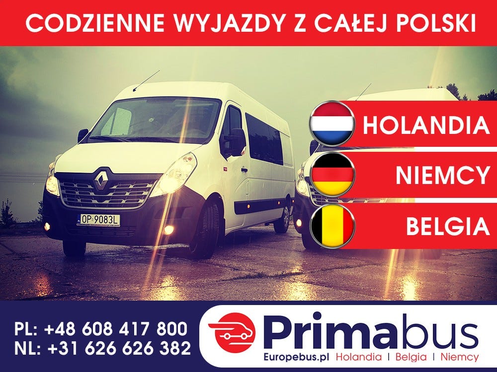 Busy do Holandii - Bus Polska Holandia - Medium