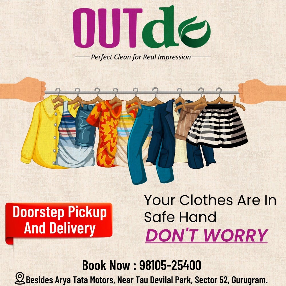 Don’t Worry !! Doorstep Pickup And Delivery. Call: 98105–25400 Outdo ...