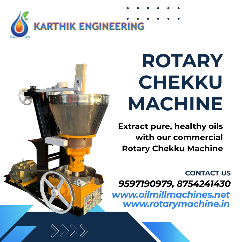 Commercial Chekku Oil Extraction Machine Manufacturer — Karthik ...