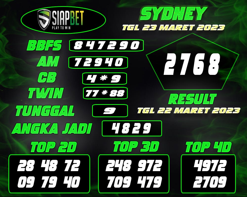ANGKA SIAPBET SYDNEY TGL 23 MARET 2023 | by SIAP BET | Medium