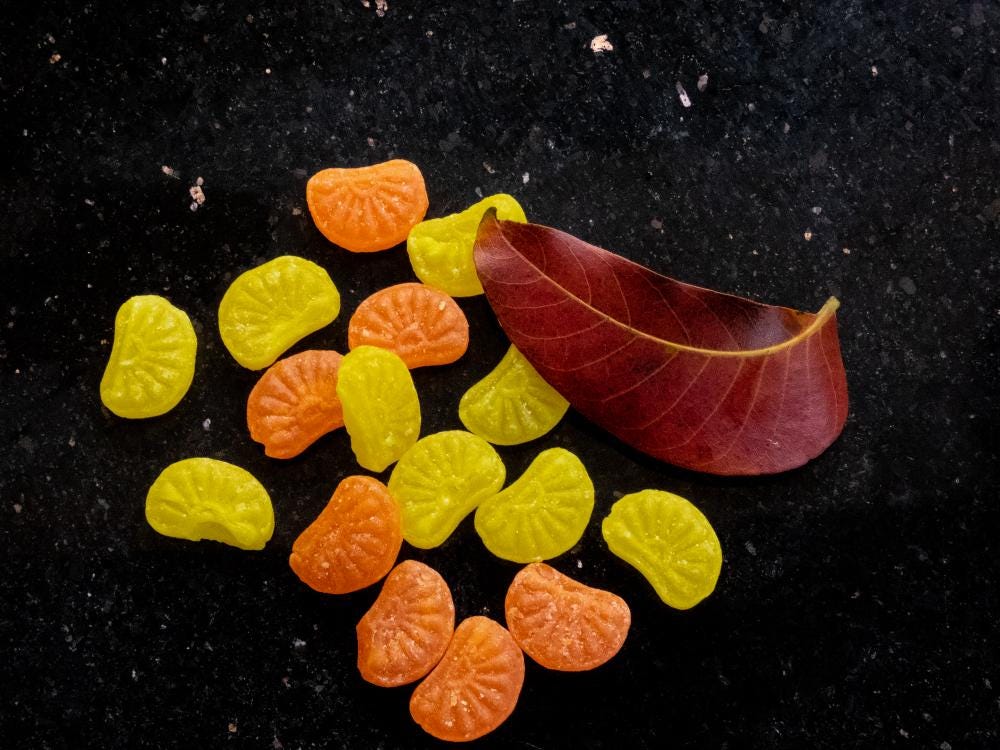 The Moon Candy. Yellow, orange, and green — moon-shaped… | by Meenakshi ...