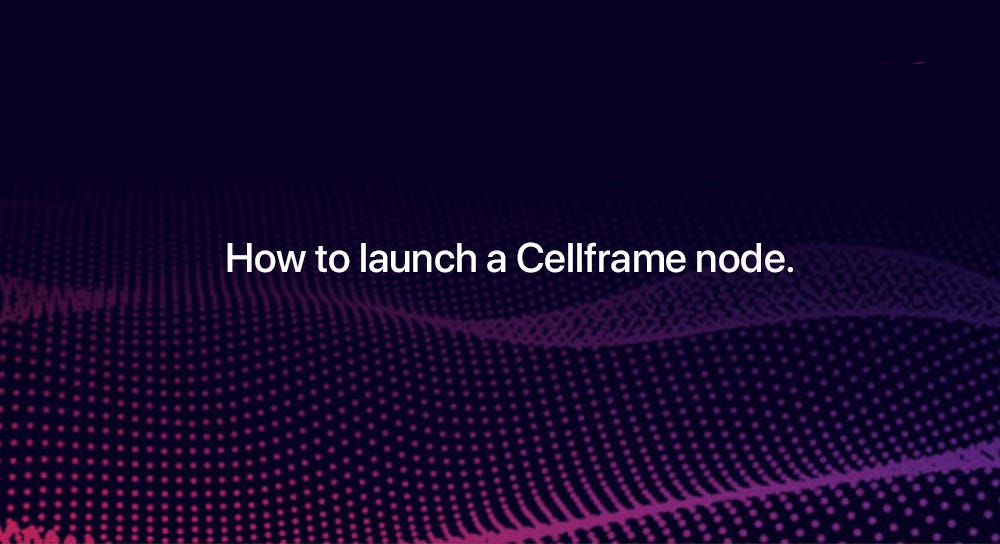Cellframe Node: Launch Instructions | by Cellframe Platform | Cellframe ...