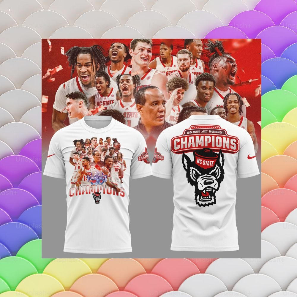 NC State Wolfpack men’s basketball Champions 2024 Tournament T-shirt ...