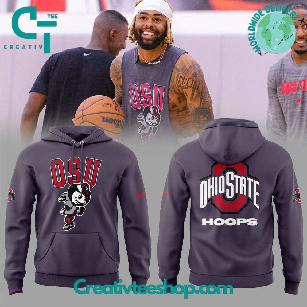 Ohio State Buckeyes Basketball Hoops Grey Hoodie | by Fawadhinnabr ...