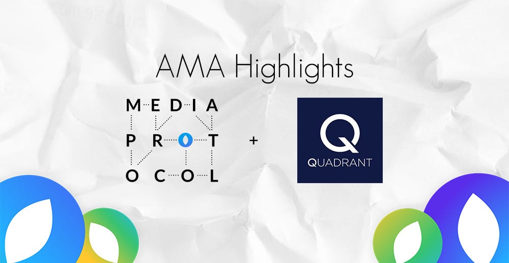 Highlights From The MEDIA Protocol And Quadrant Protocol Telegram AMA | by MEDIA Protocol | Medium