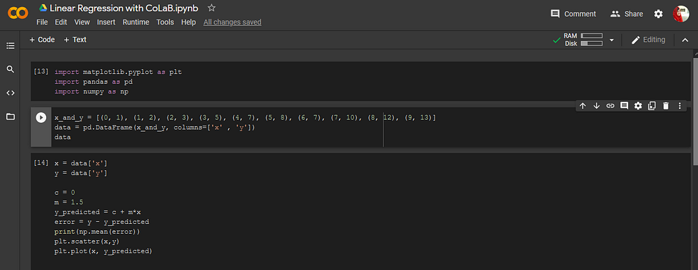 Linear Regression for Machine Learning with Google Colab…! | by Sara ...