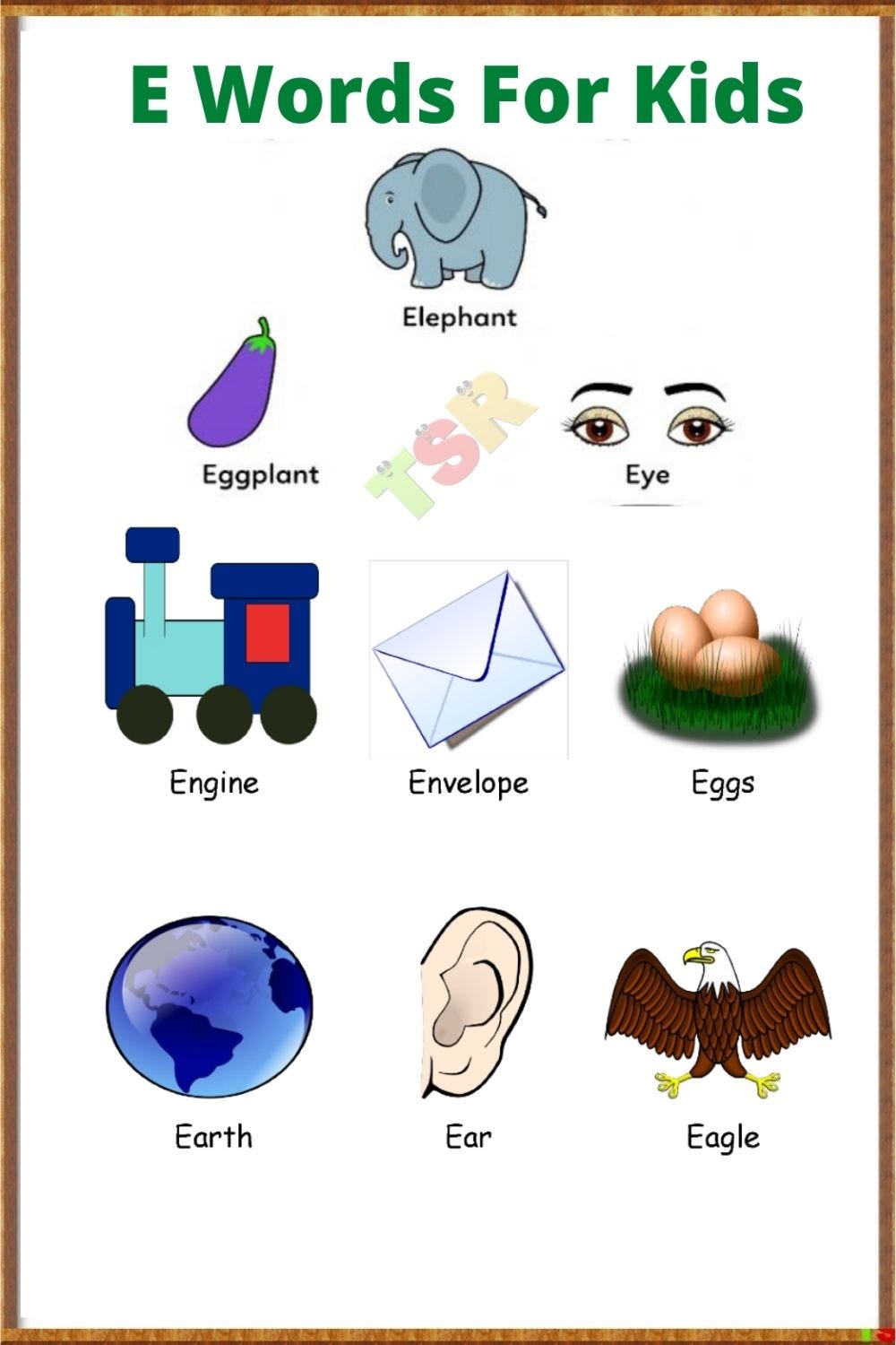 Learn Vocabulary Words That Start With E For kids | by kids learning ...