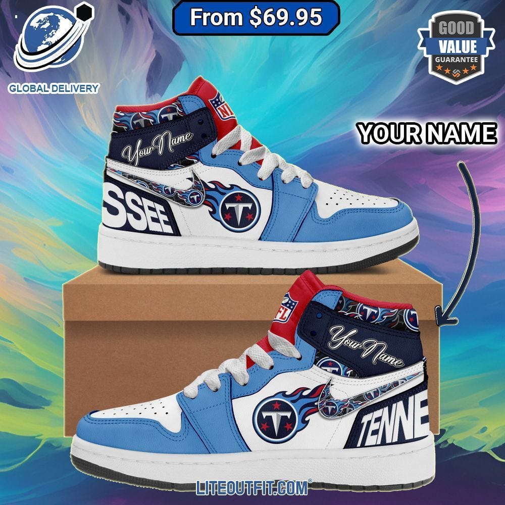 Tennessee Titans Custom Air Jordan 1 - Liteoutfit Store - Medium