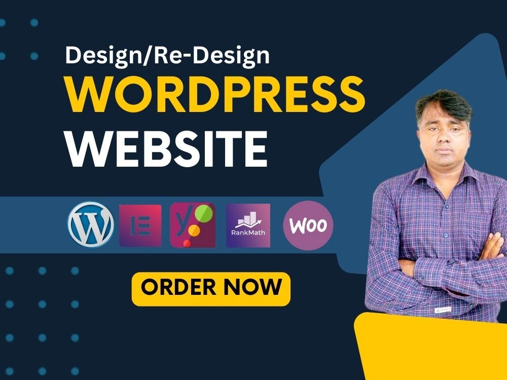 I will Design 100% responsive wordpress, ecommerce website, and landing page design using ...