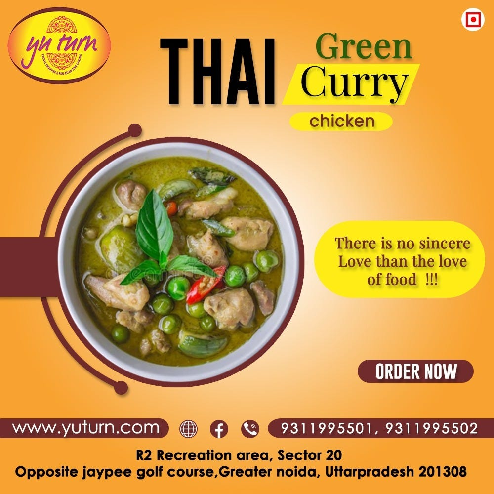 Thai Green Chicken Curry — Yuturn - Yuturn Restaurant - Medium